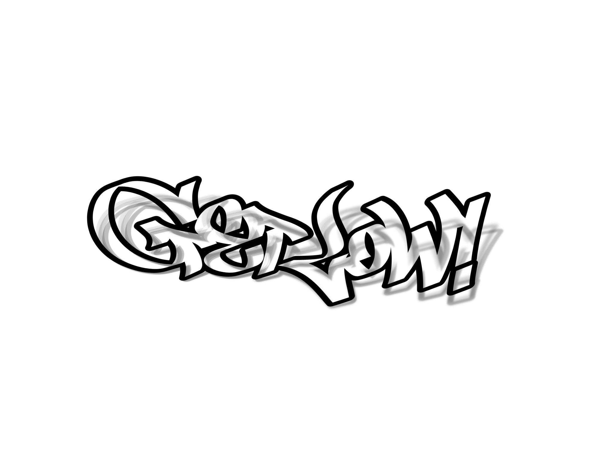 Get Low! Handstyle Sticker [Outline]